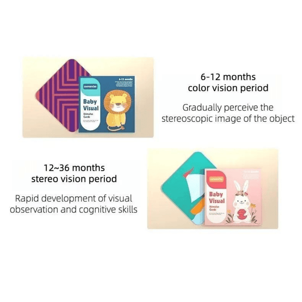 Montessori Baby Visual Stimulation Cards – High Contrast Flash Cards f ...